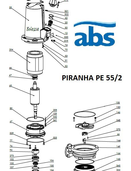 ABS PIRANHA PE55/2 csúszógyűrűs tömítés. * Mérete: D35